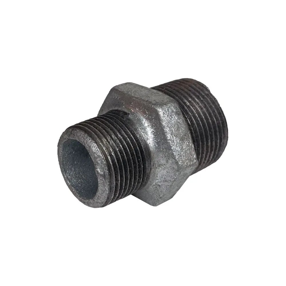 Ниппель переходной Fittex PLUS чугун оцинкованный, Ду50x32, 2"х1 1/4" НР 128-4329 - выгодная ...