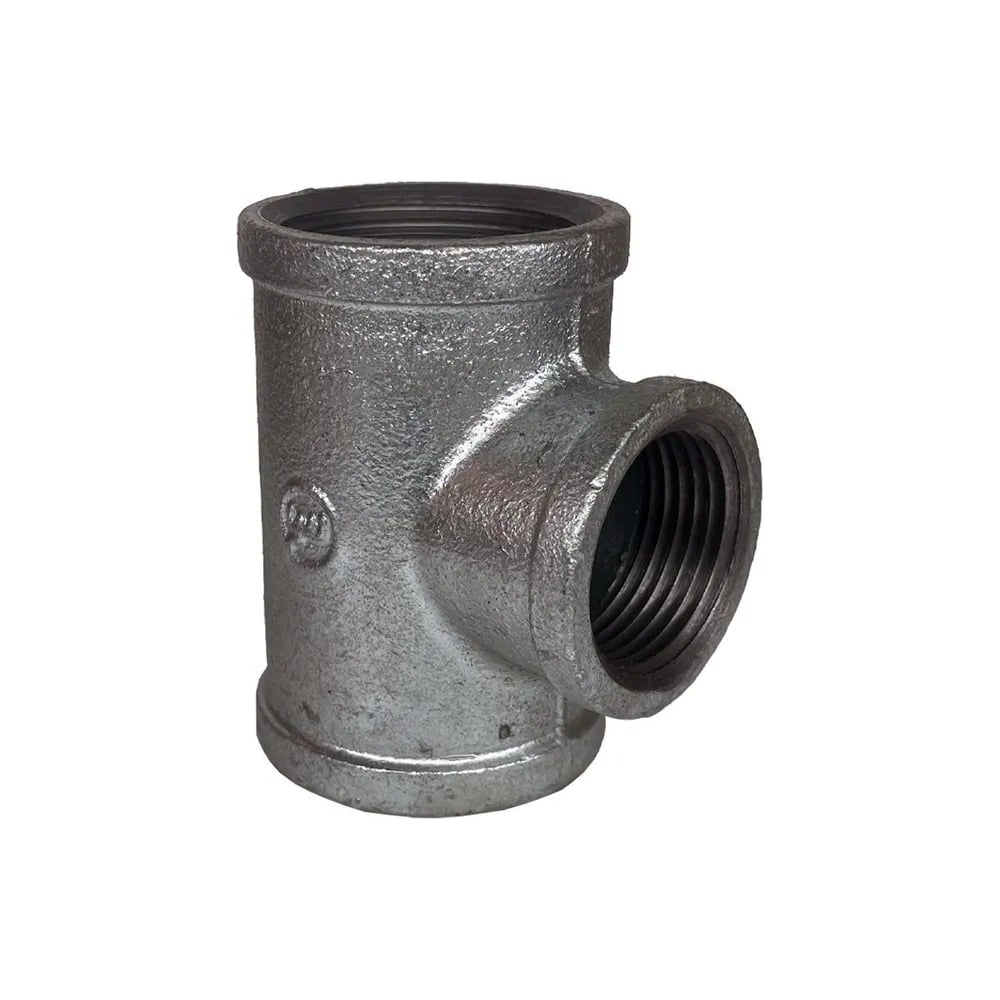 Тройник переходной Fittex PLUS Ду50x32, чугун оцинкованный, 2"х1 1/4", м/м 127-3666 - выгодная ...