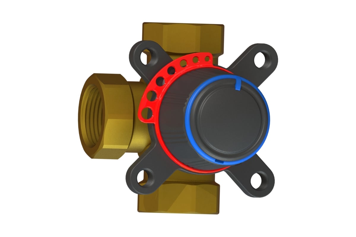 Клапан поворотный 3-ходовой Завод RGP (DN15,Kvs1.0,PN10,ВР1/2) RMV03100 ...