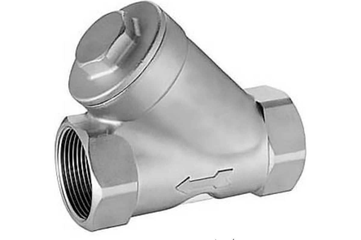 Клапан обратный пружинный 316 316 Ptfe T Ду32 Ру40 Y образный