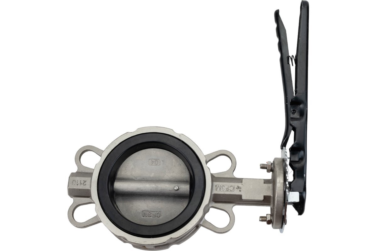 Дисковый затвор DN.ru 316L-316L-NBR Ду100 Ру16, нержавеющая сталь, NBR ...