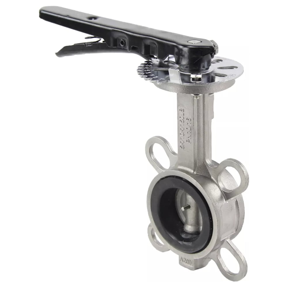 Затвор дисковый поворотный DN.ru 316L-316L-EPDM Ду100 Ру16 с рукояткой ...