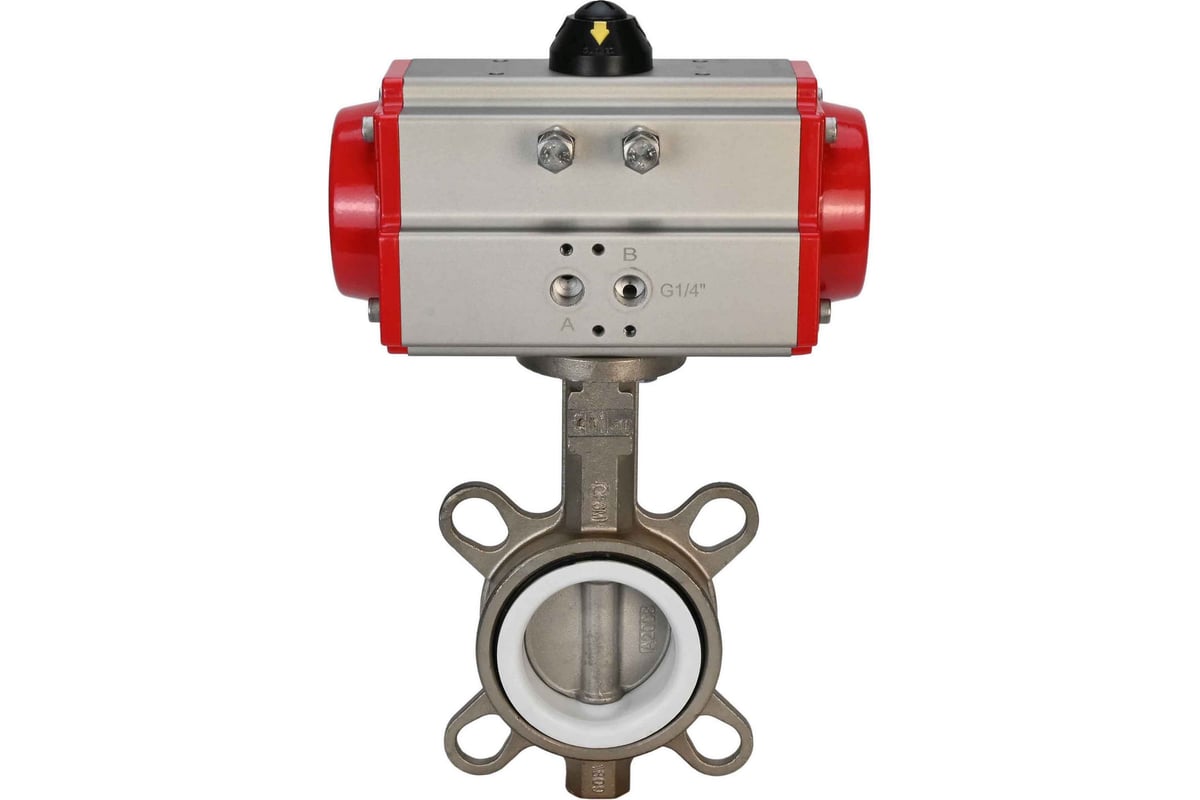 Затвор DN.ru 316L-316L-PTFE Ду40 Ру16 с пневмоприводом D050-01695 ...