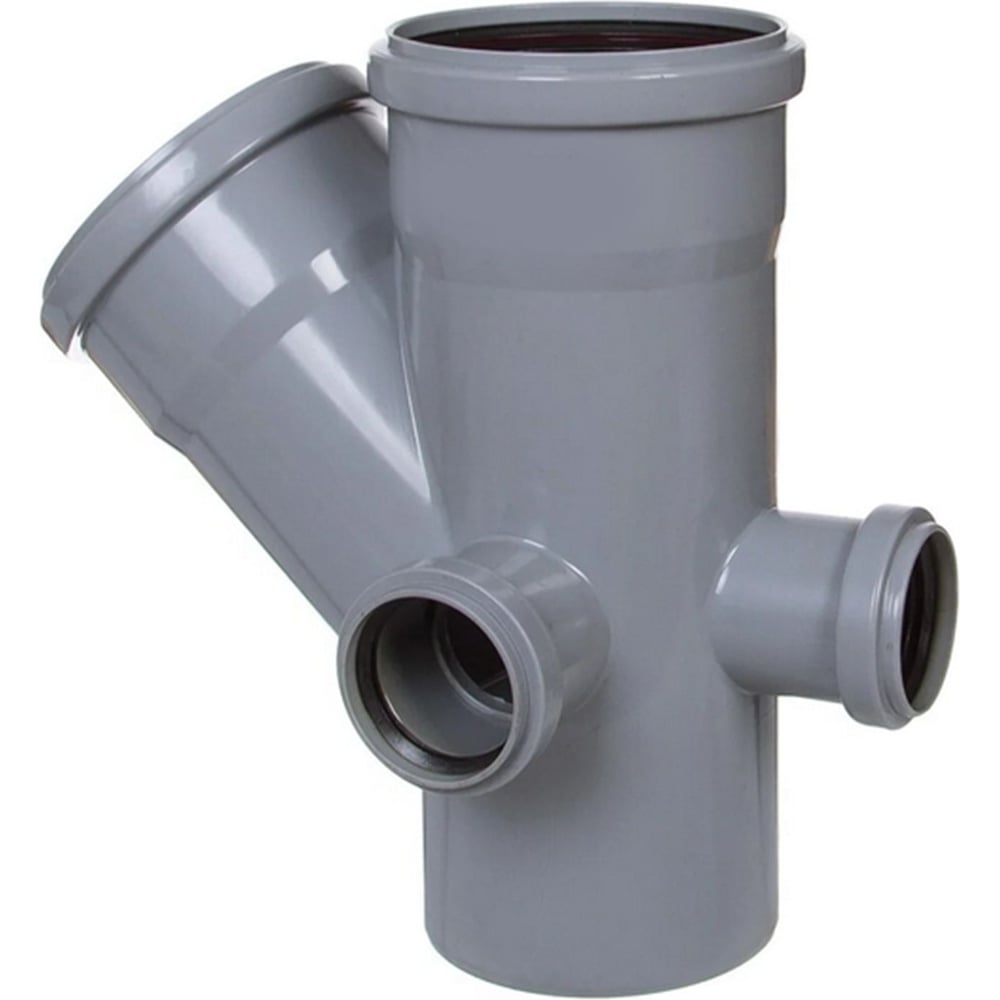 Крестовина канализационная Millennium 110/110/50/50x45 градусов правая+задняя двухплоскостная ...