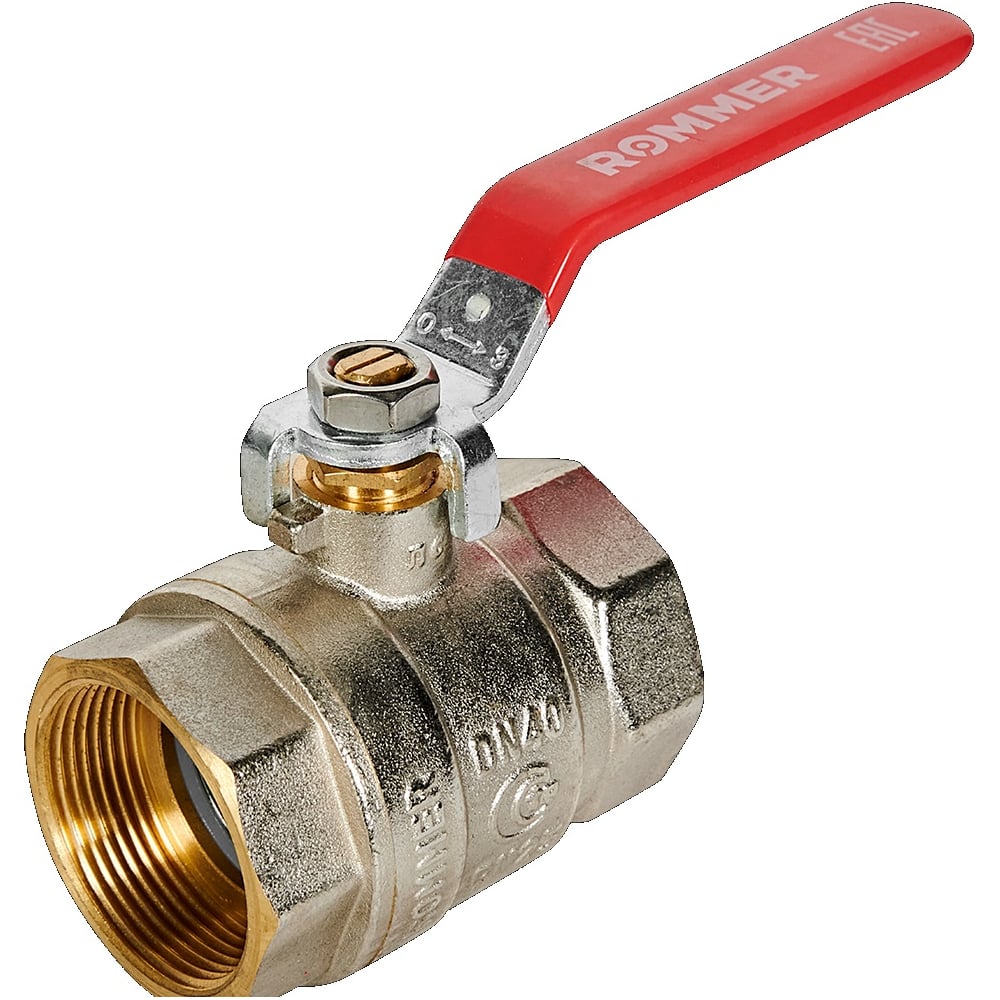 Кран шаровой неполнопроходной ROMMER RBV-0001-2110340 ВР/ВР, ручка ...
