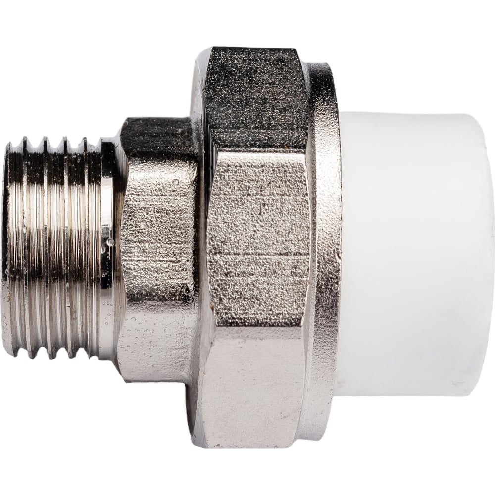 Разъемная муфта PPRC MeerPlast Дн20х15 Ру25 белая наружная резьба D200 ...