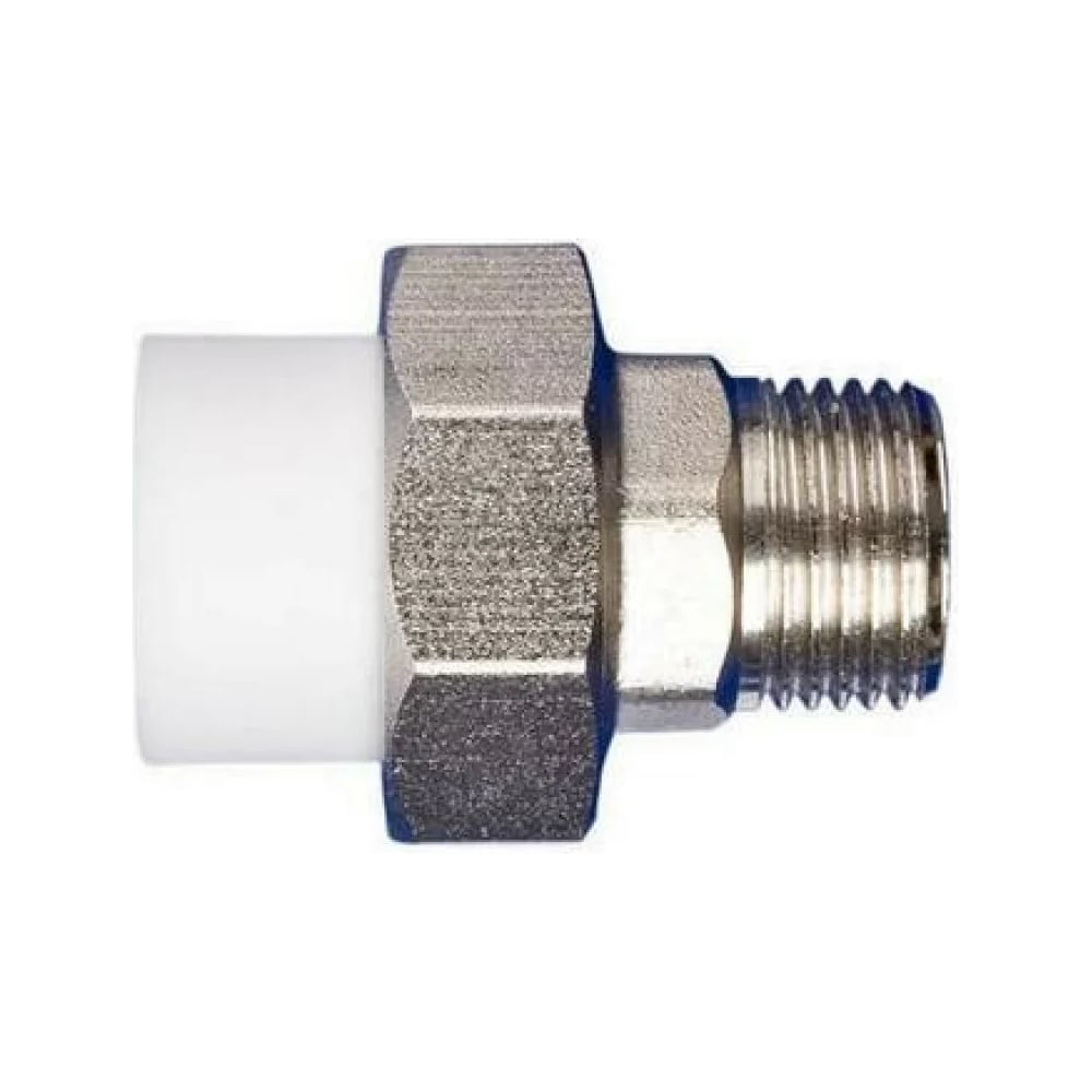 Разъемная муфта PPRC MeerPlast Дн32х20 Ру25 белая наружная резьба D200 ...