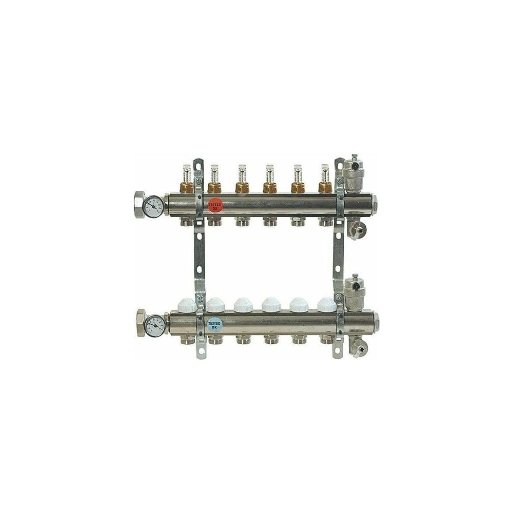 Коллекторная группа Comisa 1-11 выходов, с расходомерами, межосевое 20 ...