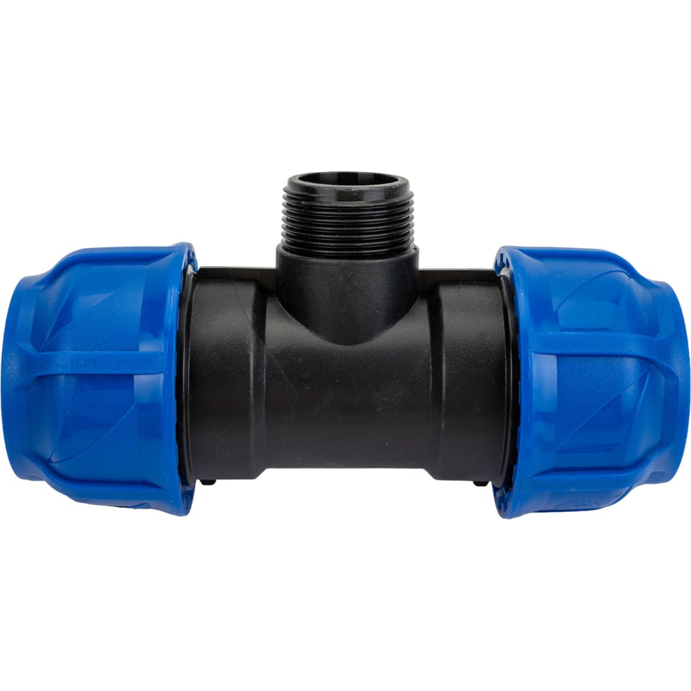 Компрессионный переходной тройник VALFEX ПНД, с наружной резьбой, 50-1 ...