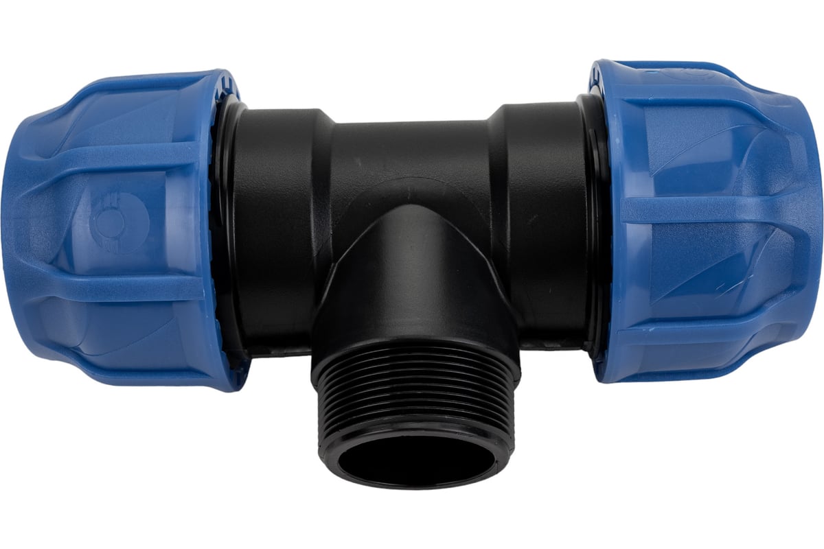 Компрессионный переходной тройник VALFEX ПНД, с наружной резьбой, 63- 2"-63 1210026320063 ...
