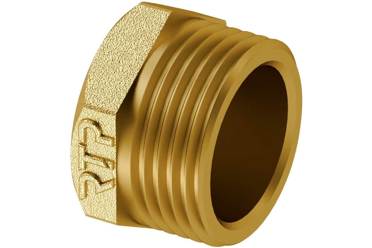 Латунная заглушка RTP наружная резьба 1 желтый 37049 - выгодная цена ...