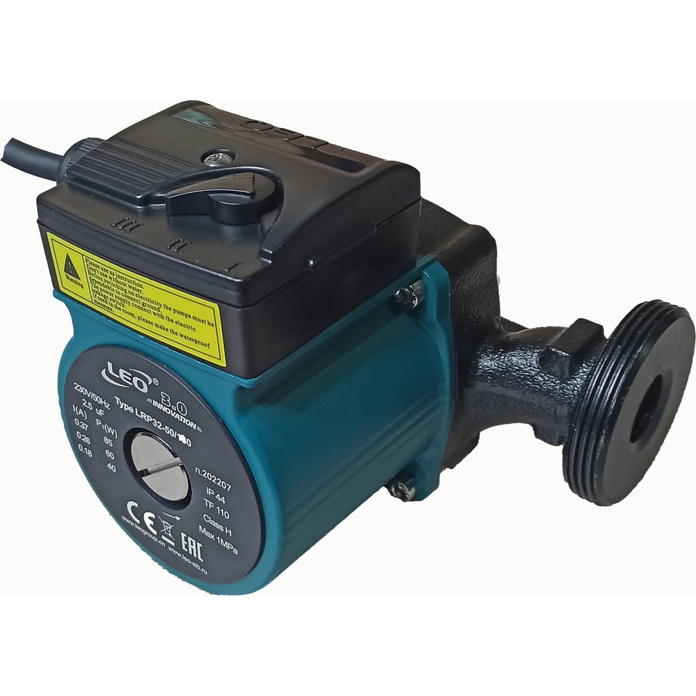 Циркуляционный насос LEO LRP 32-50/180, 40/60/85 Вт, 220В, Q 32/47/60 лмин, Hmax 2.5/3.8/4.5 м ...