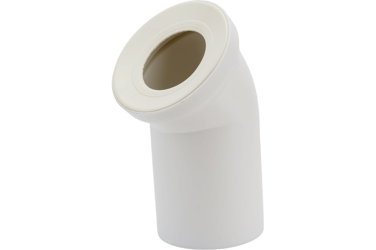 Отвод для унитаза SINIKON ПП D 110x45 (белое кольцо) PU.110045.W.R ...