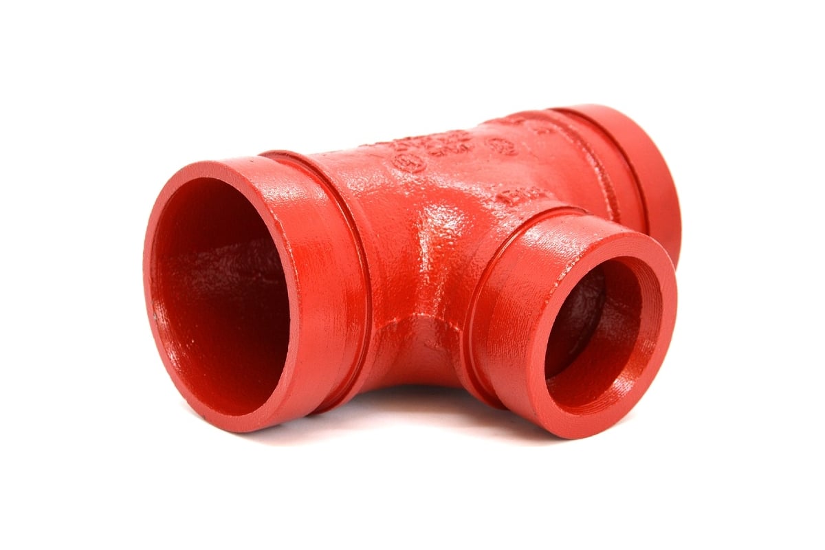 Переходной тройник под муфту GROOVEX 5"x2 1/2", 133x76 мм, ДУ 125x65 мм ...