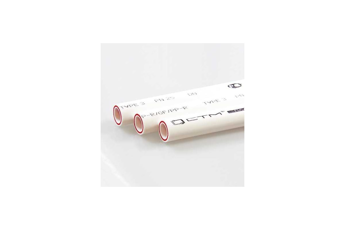 Труба PP-R СТМ ПЛАСТ PN 25, DN 25x4.2, армированная стекловолокном, 2 м ...