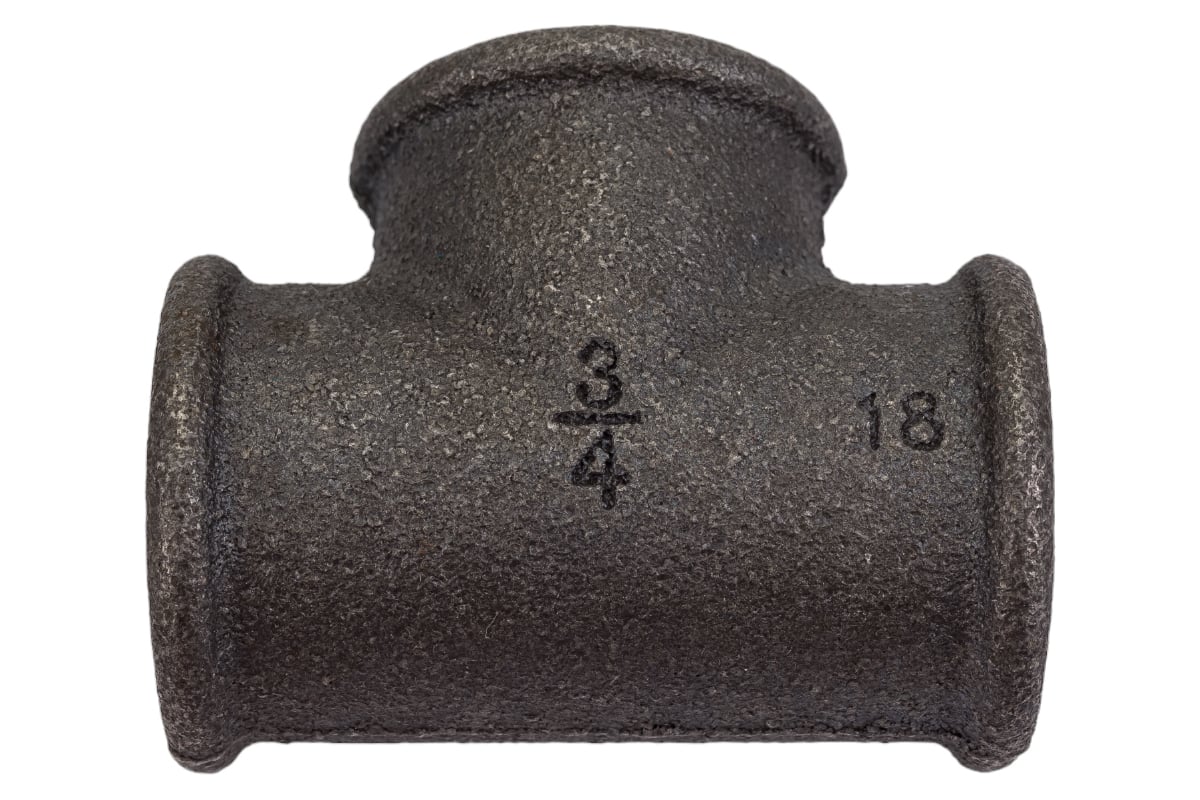 Равнопроходной тройник STI чугунный, 3/4" Ду20, бесшовный, резьбовой ...