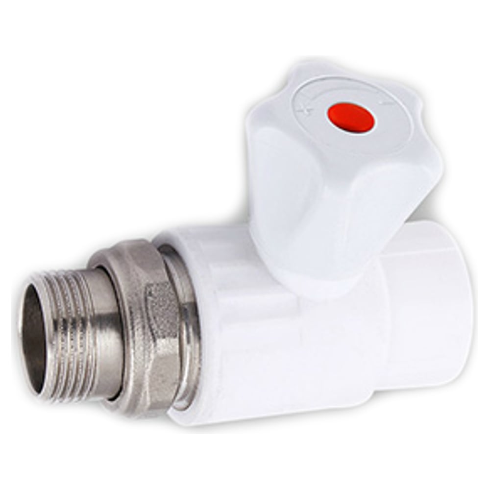 Прямой шаровый кран PPRC 20х1/2НР с американкой Aquapipe MP-У ИС.090675 ...
