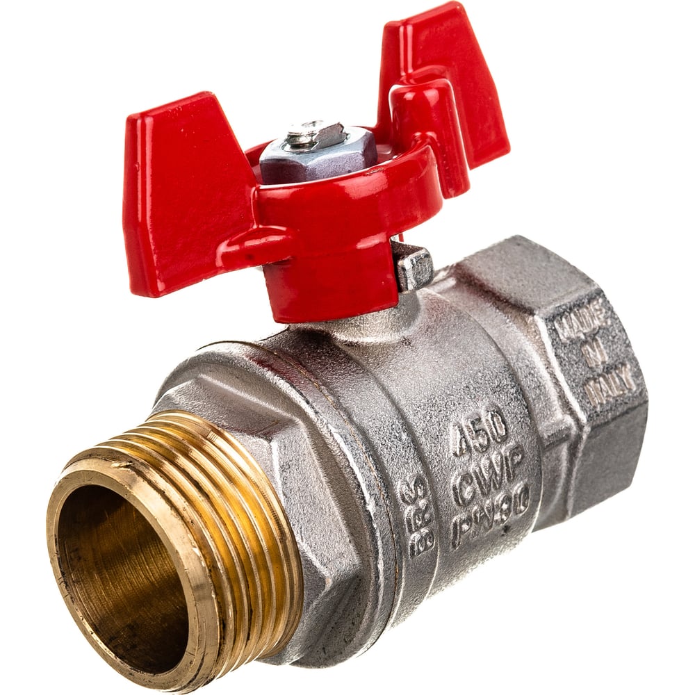 Шаровой кран RuB, 3/4" DN20 PN30, ВР-НР, серия VENEZIA (S.50), бабочка ...
