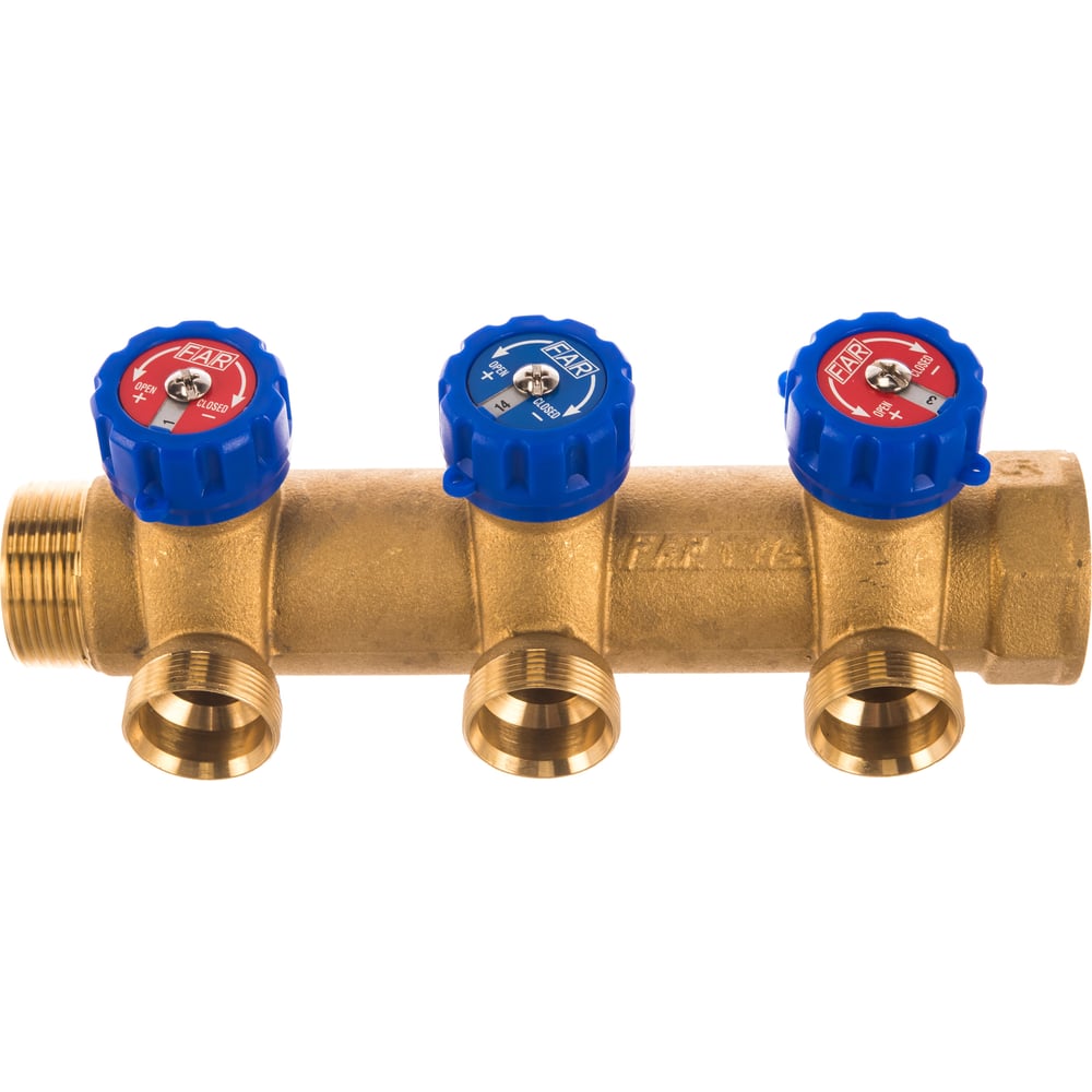 Регулирующий коллектор c 3-мя отводами FAR 1 1/4" М33х1.5 FK 3827 ...