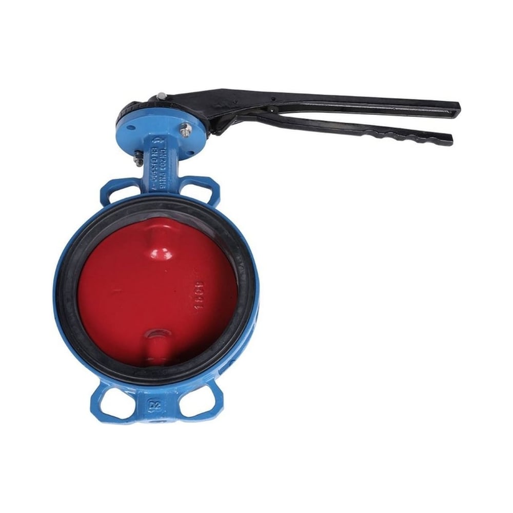 Дисковый затвор Tecofi поворотный межфланцевый tecfly с ручкой, корпус и диск ковкий чугун ...