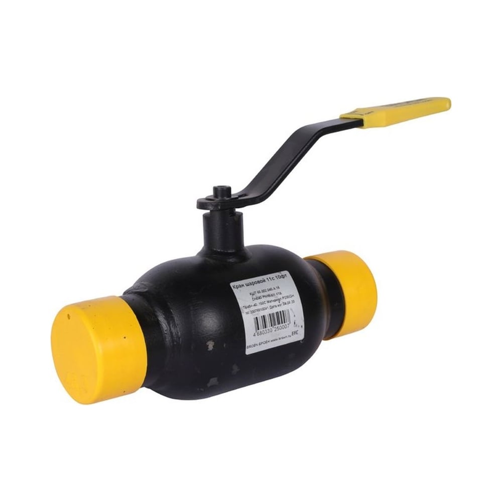 Шаровой стальной кран БРОЕН кшт 11с10фт для теплоснабжения с/с dn 40 pn ...