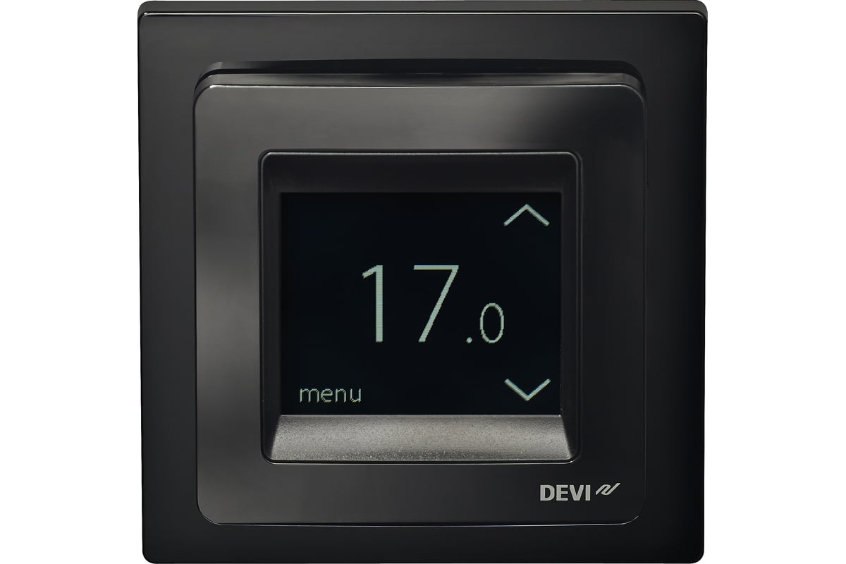 Терморегулятор DEVIreg™ Touch с комбинацией датчиков, черный, 16А DEVI 140F1069 - выгодная цена ...