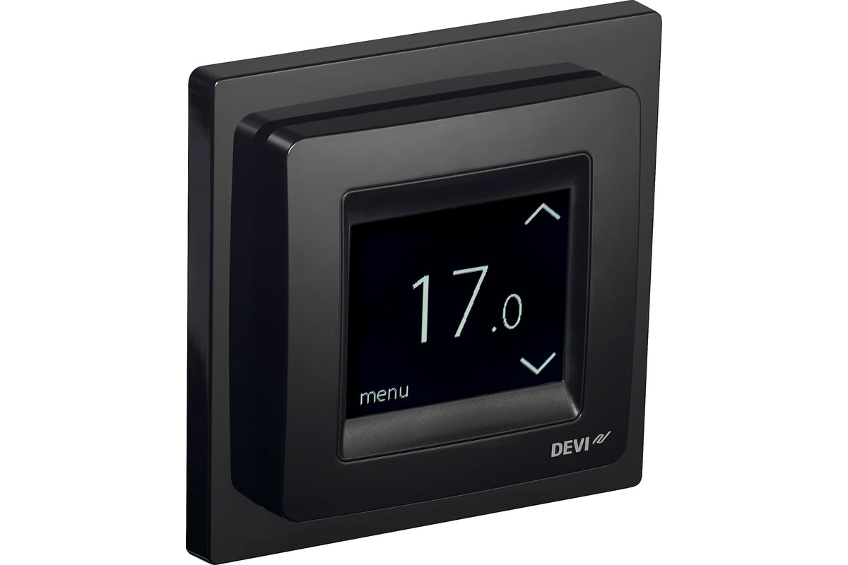 Терморегулятор DEVIreg™ Touch с комбинацией датчиков, черный, 16А DEVI 140F1069 - выгодная цена ...
