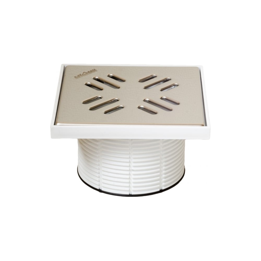 Горловина трапа MIANO 150x150 в комплекте с решеткой из нерж.стали, для ...