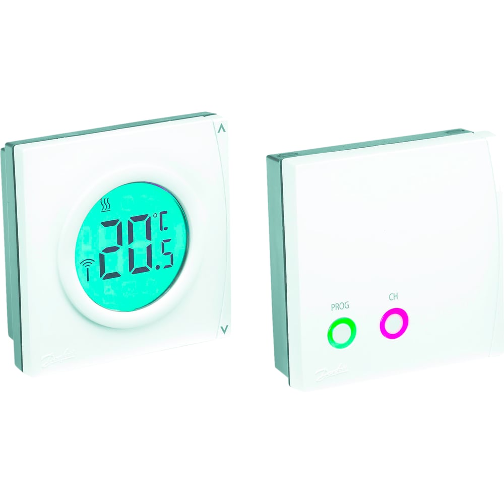 Комнатный термостат Danfoss RET2000B-RF с ресивером RX1-S /087N6444 ...