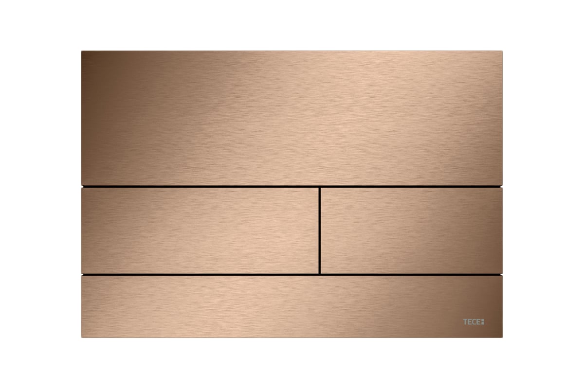 Металлическая панель смыва унитаза TECE TECEsquare с цветным PVD ...