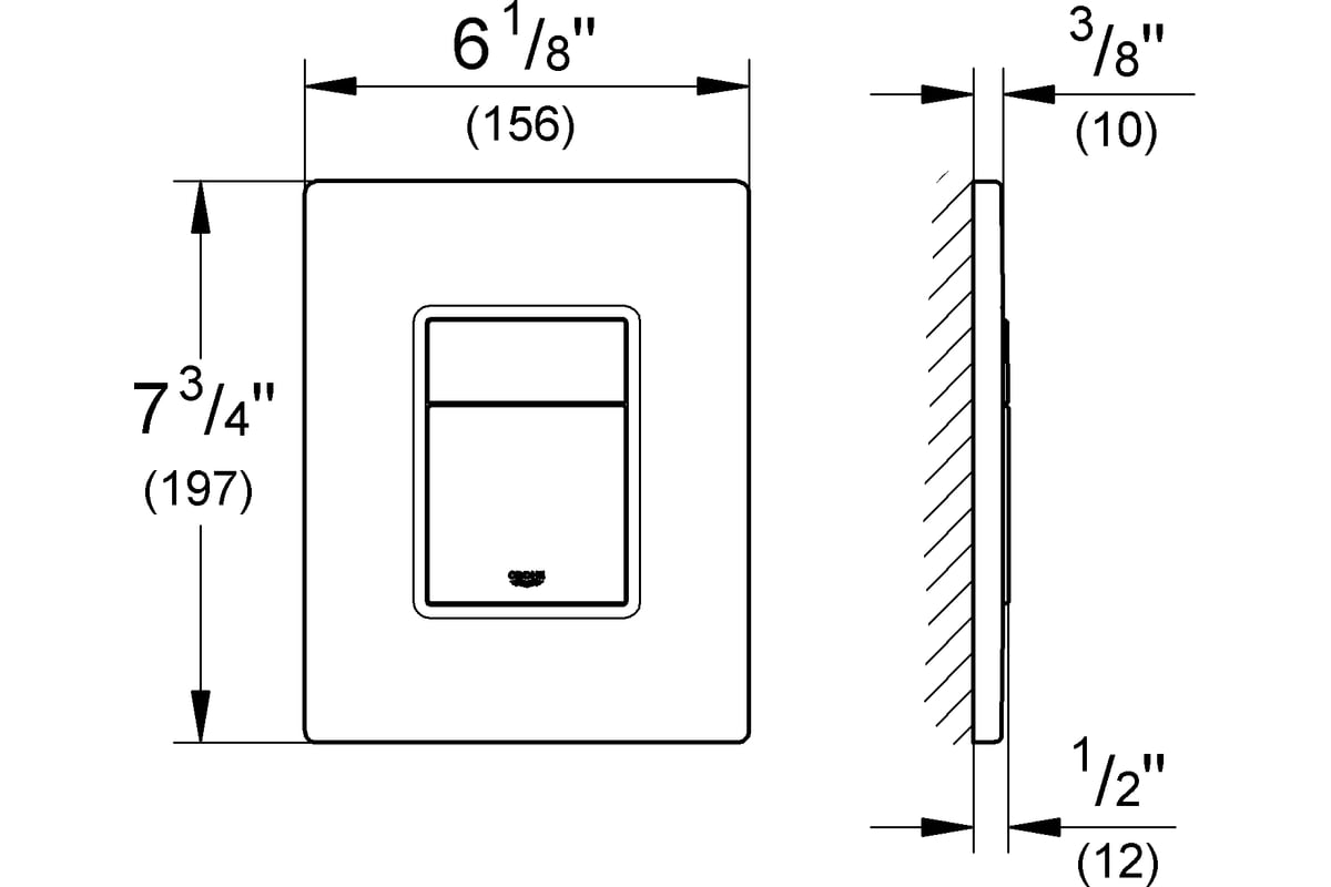 Накладная панель Grohe Skate Cosmopolitan суперcталь 38732DC0 ...