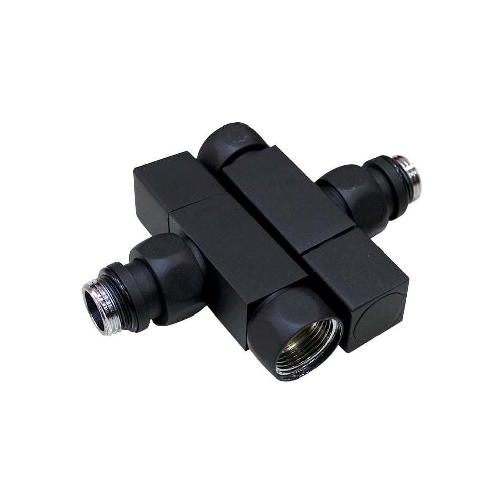 Кран для полотенцесушителя MELODIA угловой 3/4'' на 1/2'' в/н черный ...