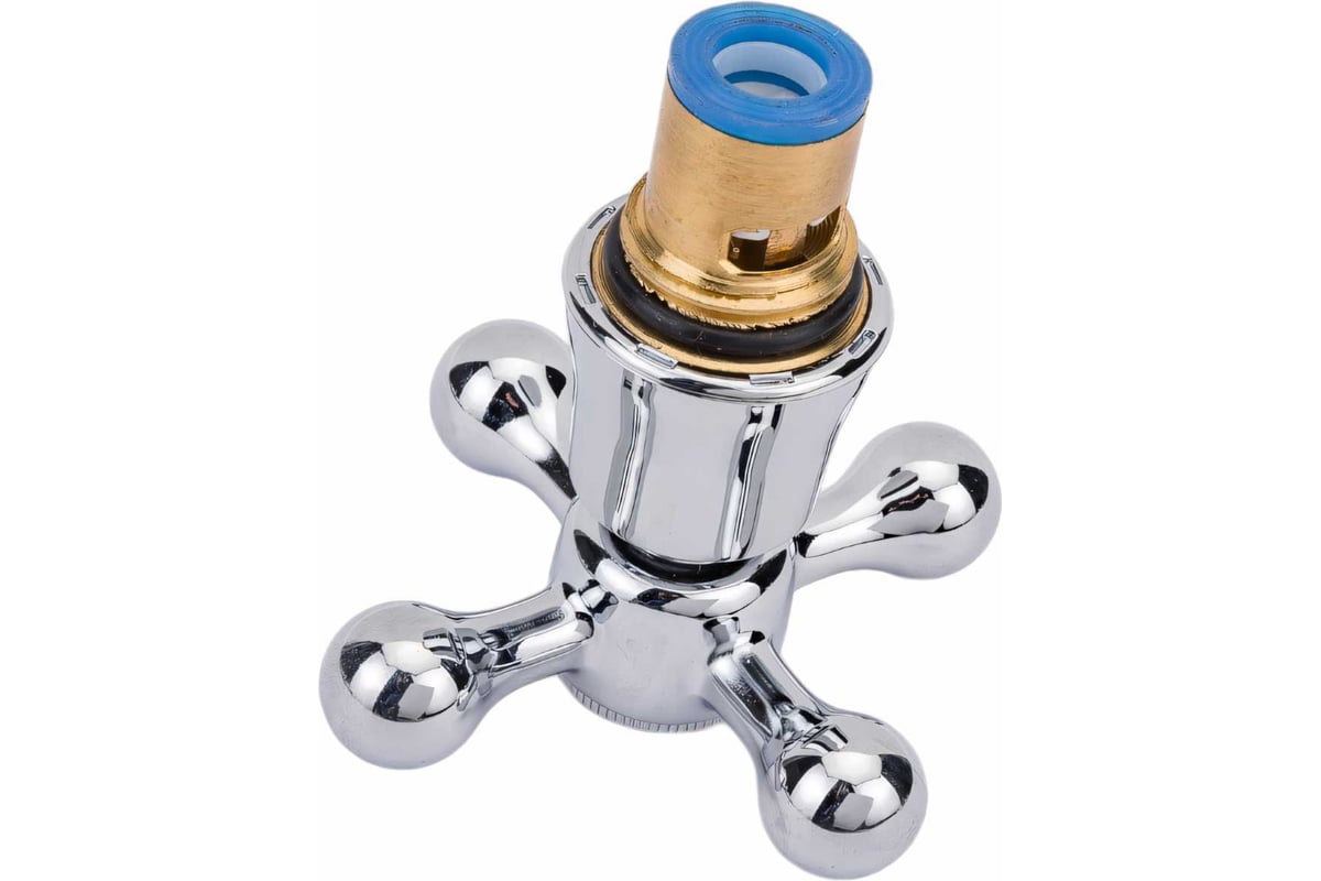 Кран-букса LEDEME 1/2, керамика, 20 шлицов, угол поворота 90°, с маховиком крест LH08 114080 ...