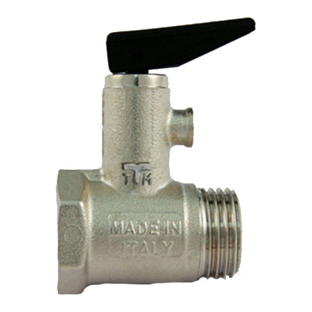 Предохранительный клапан для водонагревателя Tiemme 1/2", НВ, 8.5 бар, с ручкой 1930001 ...