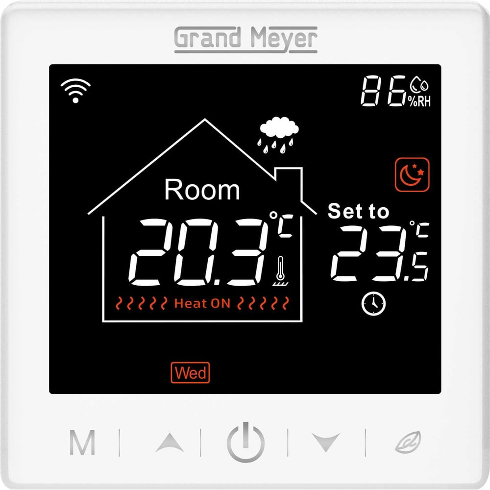 Терморегулятор Grand Meyer Wi-Fi белый SN-10 - выгодная цена, отзывы, характеристики, фото ...