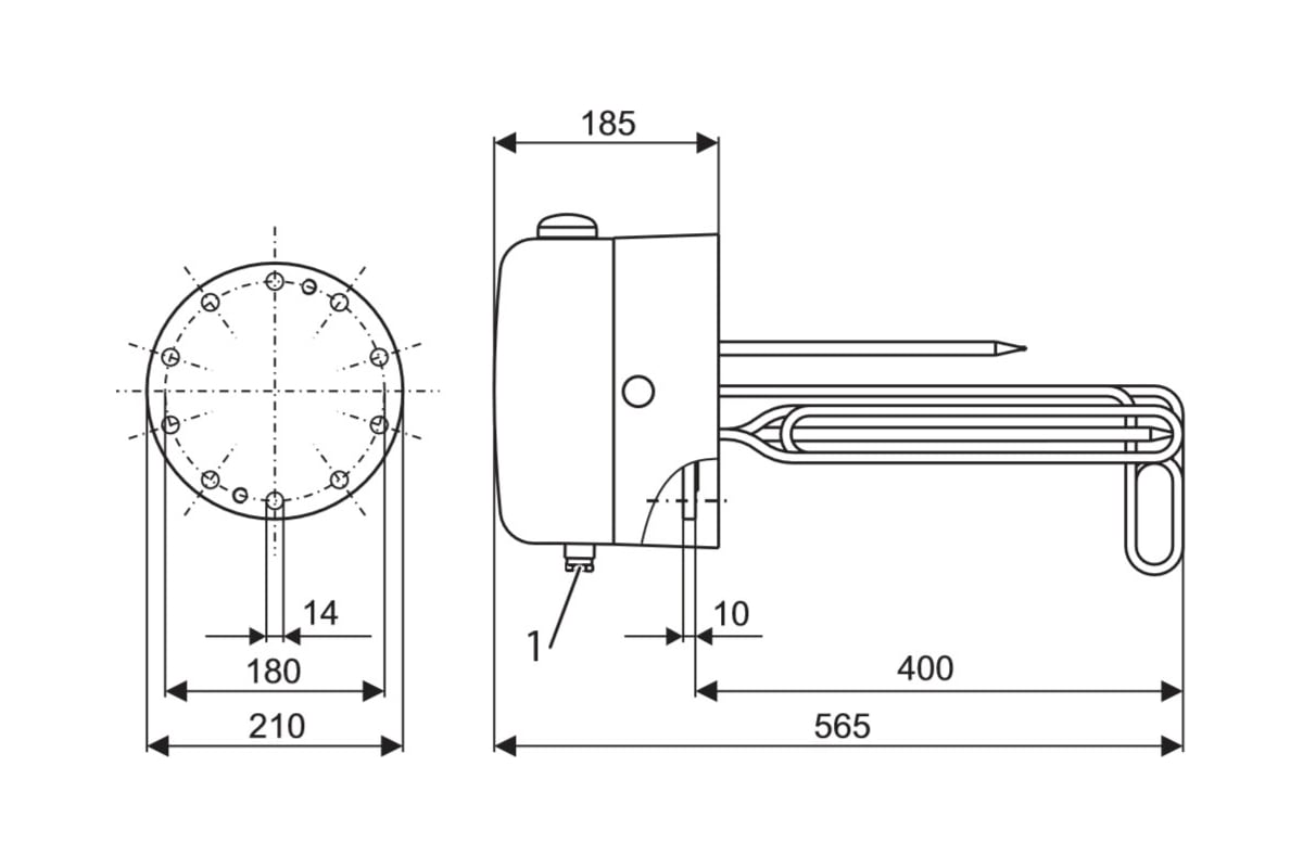 Фланец для водонагревателя STIEBEL ELTRON с нагревательными ТЭНами FCR 21 60 SB 302-402 S 071330 ...