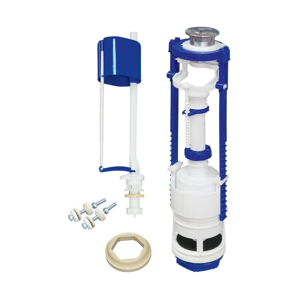 Арматура для бачка MasterProf кнопочная, 2 режима, нижнее подключение ИС.110558 - выгодная цена ...