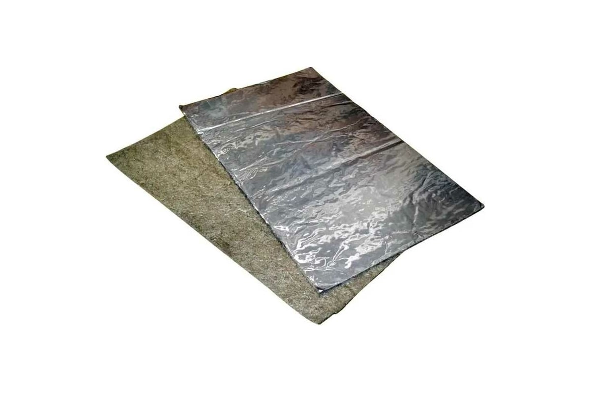 Базальтовый картон с фольгой BASFIBER 1000x600x10 мм, 3 шт., 1.8 м2, огнеупорный, 700C БИМ 10 2П ...