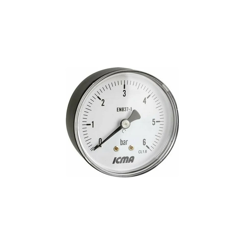 Манометр ICMA S.P.A. заднее (аксиальное) подключение, d=63мм, 1 - 6 атм., 1/4" 243 /91243AB06 ...