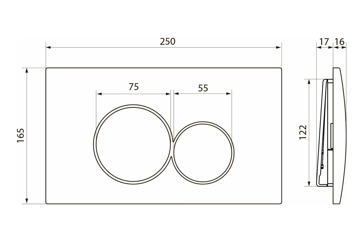 Клавиша смыва для инсталляции Point Виктория белая/золото PN44061WG ...