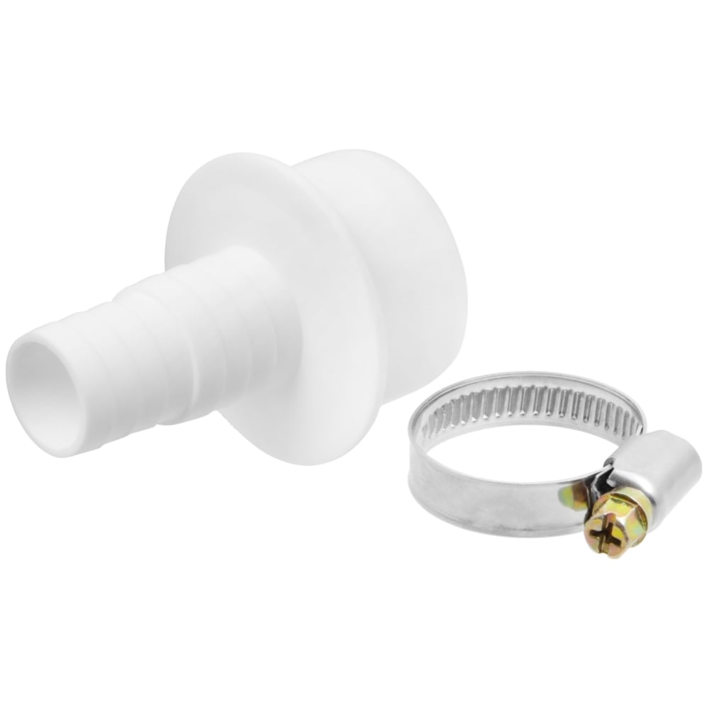 Прямой штуцер с хомутом для сливного шланга стиральных машин MasterProf d40 - 19/22 мм ИС.110663 ...