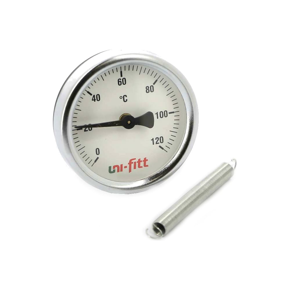 Накладной термометр Uni-Fitt с пружиной, 120С, диаметр 63 мм 320P4030 ...