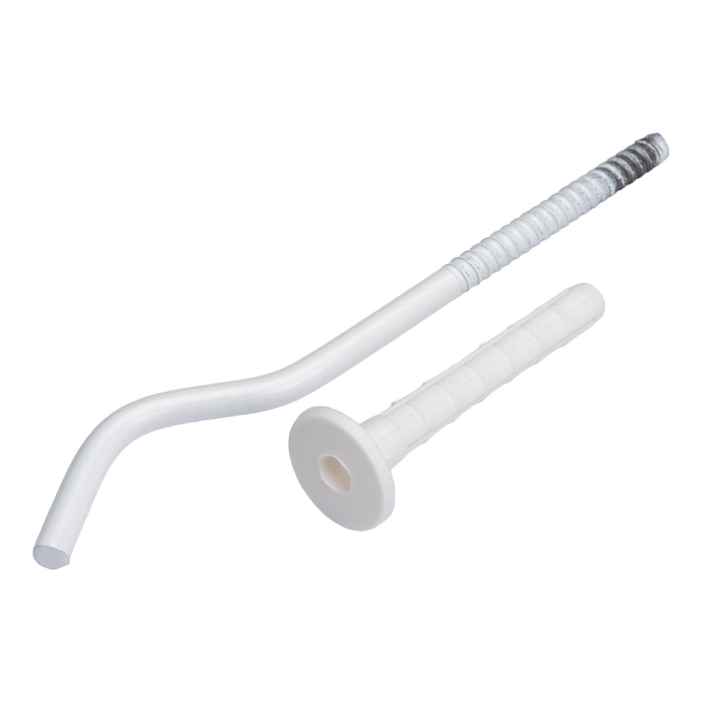 Кронштейн для радиатора с дюбелем, диам. 7,5х180 мм белый MasterProf ИС.030110 - выгодная цена ...