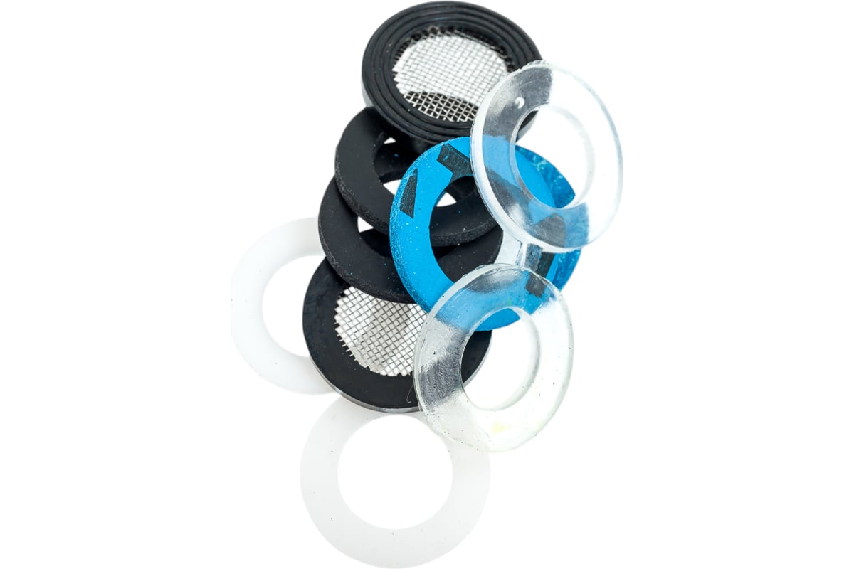 Набор сантехнических прокладок MasterProf 3/4", 10 шт, резина, пвх, фоторопласт, паронит ИС ...