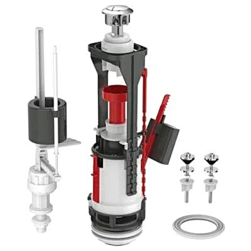 Механизм смыва Vidima Sirius, комплект, двойная кнопка смыва, нижняя ...