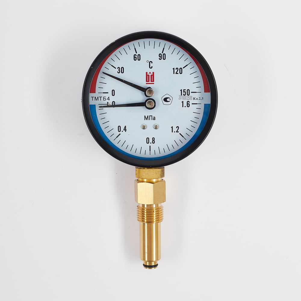 Термоманометр BD ТМТБ БД 41Р (0-150С) (0-1,6) МПа, кл. т. 2,5, G1/2 ...