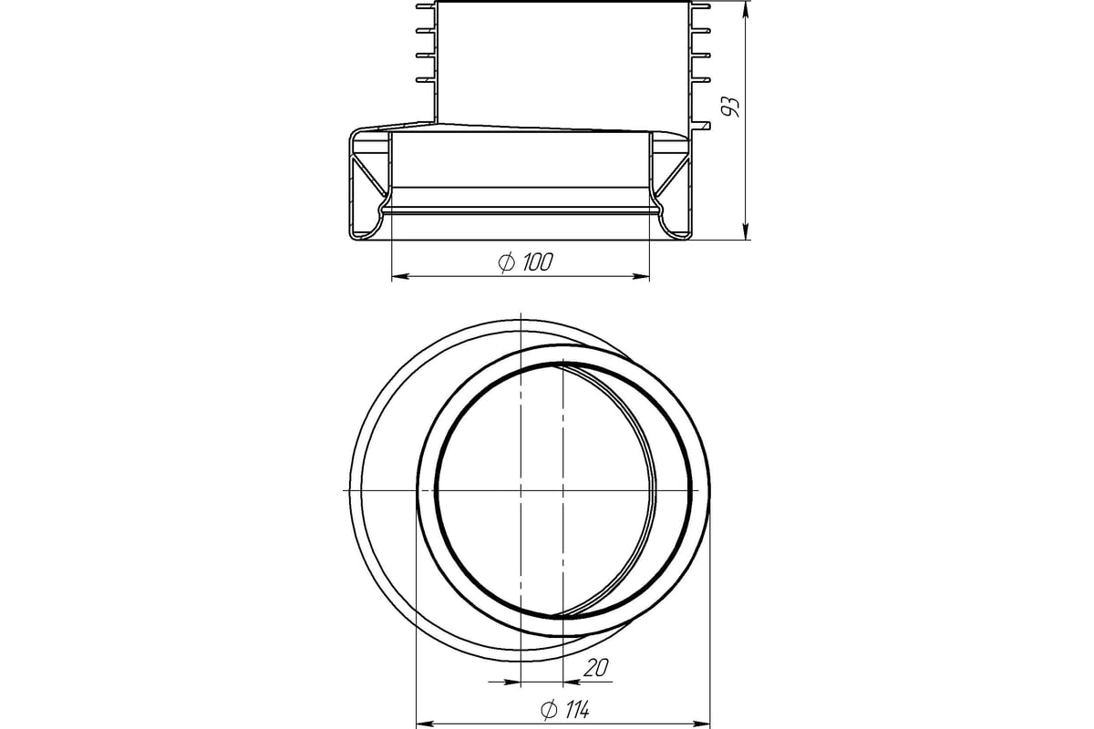 Манжета для унитаза эксцентрическая Aquant (смещение 20мм) M0410-60-MR ...