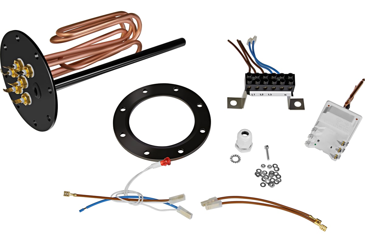 Тэн 9 кВт комплект KIT (фланец+тэн+термостат+контроллер) Parpol 999009 ...