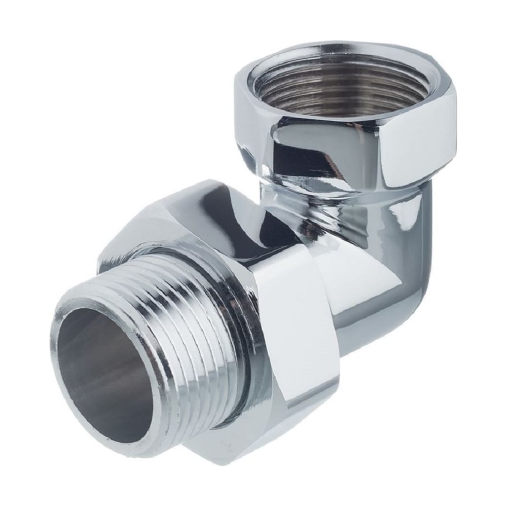 Сгон (американка) для полотенцесушителя TIM угловой вн/нар, 1/2 (хром ...