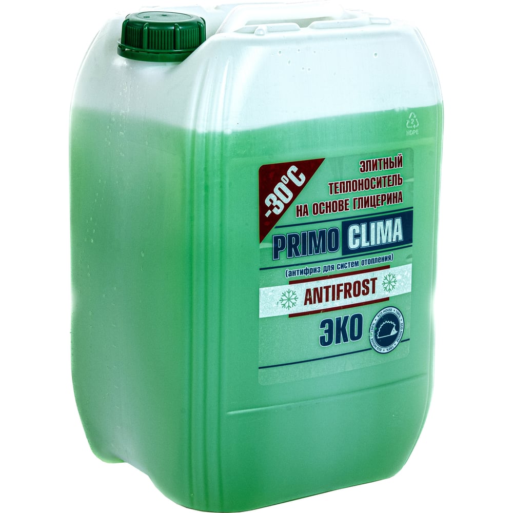 Теплоноситель Глицерин -30C ECO 20 кг, канистра, цвет зеленый ...